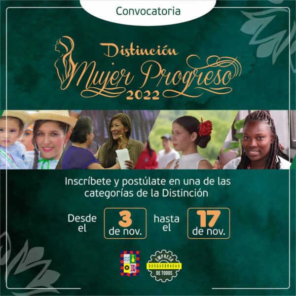Inicia la convocatoria para la Distinción ‘Mujer Progreso’ 2022 – Tardeando